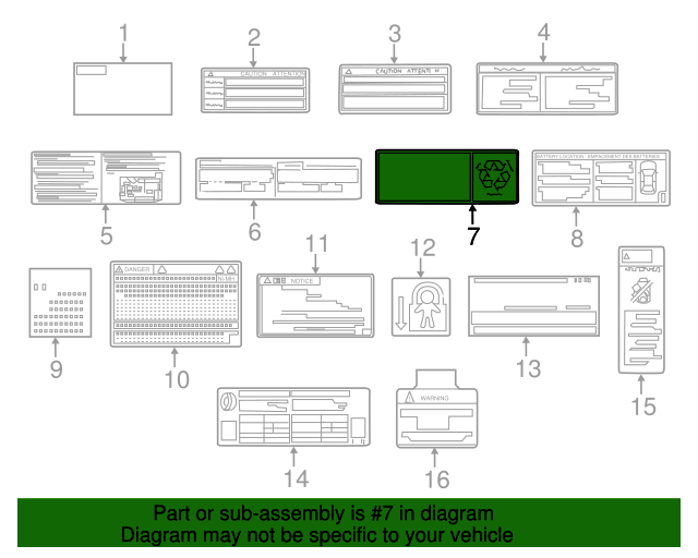 1985-2017 Toyota Battery Label 28898-26010 | Toyota Parts Center
