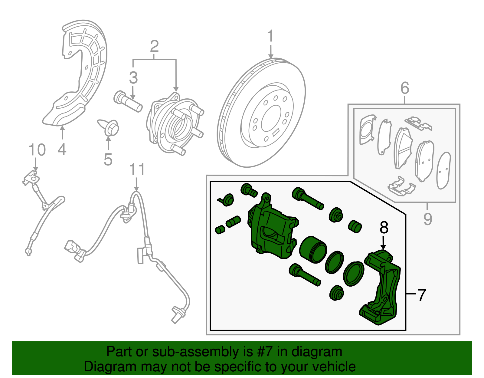 2016-2019 Hyundai Sonata Disc Brake Caliper 58190-C1A20 | Hyundai ...
