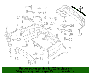 2018-2020 Mercedes-Benz Bumper Trim 222-885-31-00 | AutoNationParts.com