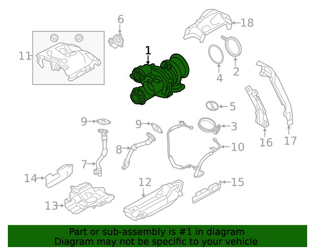 2019-2024 BMW Turbocharger 11-65-5-A01-D10 | BMWPartsDirect.com