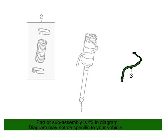 221-997-01-52 - Air Hose 2007-2014 Mercedes-Benz | Mercedes-Benz USA Parts