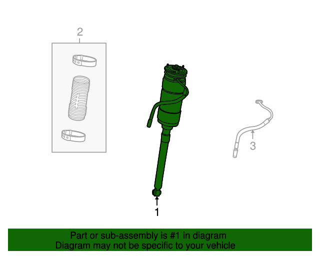 2007-2014 Mercedes-Benz Shock Absorber 221-320-89-13-80 | MB OEM Parts