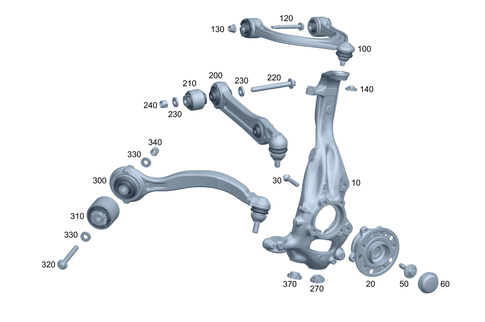 Steering Knuckle and Transverse Control Arm for 2024 Mercedes-Benz ...