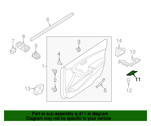 2013-2017 Hyundai Elantra GT Switch Panel Cover 82724-A5000-RY | OEM ...