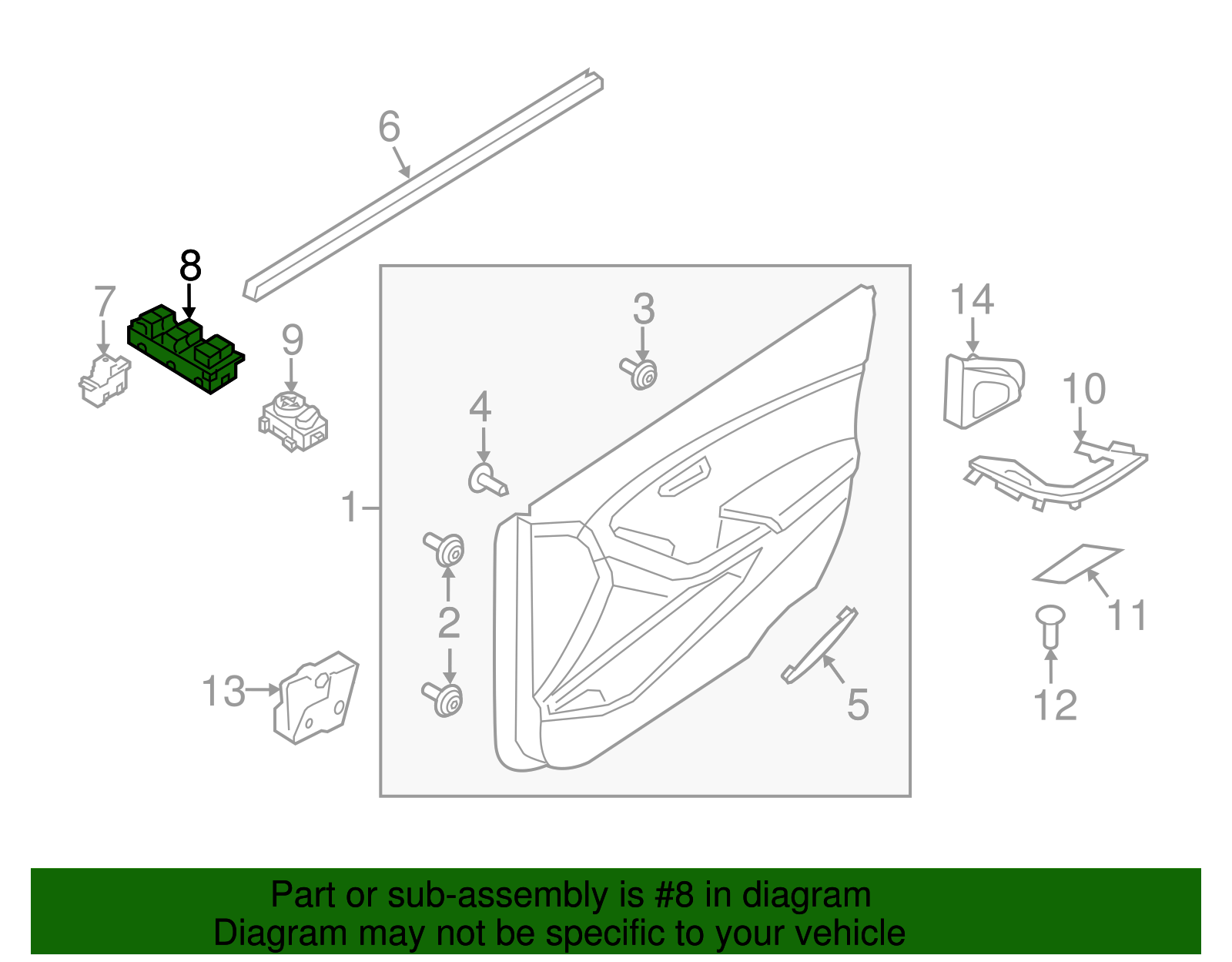 2013-2017 Hyundai Elantra GT Window Switch 93571-A5010 | Retail ...