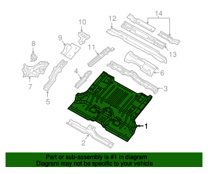 2018-2020 Jeep Wrangler Rear Floor Pan 68375212AE | TascaParts.com