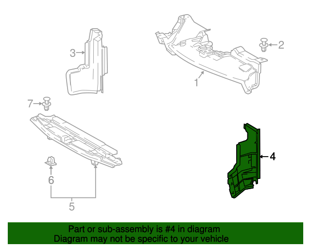 2018-2019 Toyota C-HR Air Guide 16595-37190 | OEM Parts Online