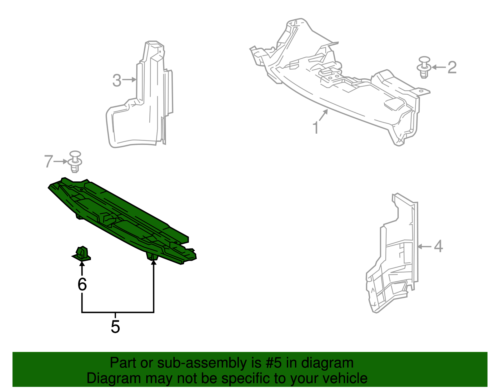 16592-F2070 - 2020-2022 Toyota C-HR - Lower Air Guide | Sparks Parts