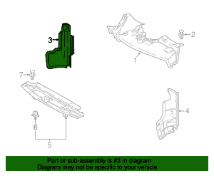 2020-2022 Toyota C-HR Air Guide 16593-37240 | Toyota Parts Center