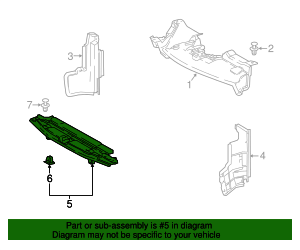 2020-2022 Toyota C-HR Lower Air Guide 16592-F2070 | Toyota Parts Center