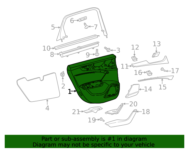 4K0-867-304-K-VVY - Door Interior Trim Panel 2020-2021 Audi ...