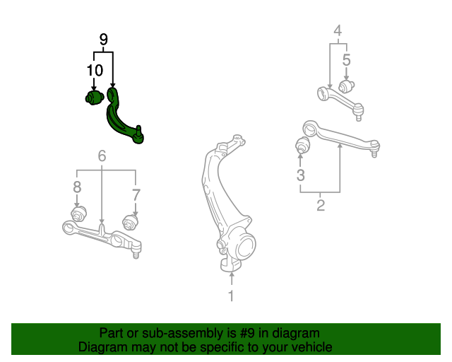 4F0-407-694-J - Suspension Control Arm 2007-2011 Audi | AutoNationParts.com