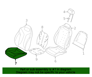 Genuine BMW 52-10-7-940-501 | Cushion Cover | FREE Shipping on Most ...