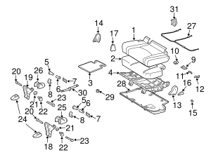 72526-60060-C0 - Recline Handle - 2003-2021 Lexus | DiscMonster