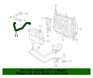 2005-2008 Mopar Radiator Coolant Hose 55038145AA | TascaParts.com