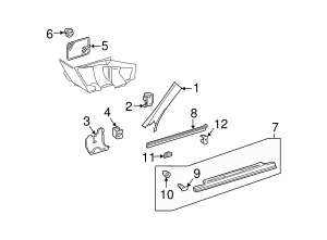 209-680-08-35-9051 - Door Sill Plate 2003-2009 Mercedes-Benz | Mercedes ...