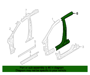 2013-2016 Hyundai Santa Fe Center Pillar 71402-B8B01 | OEM Parts Online