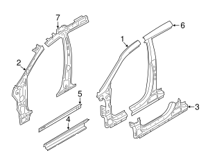 2013-2016 Hyundai Santa Fe Center Pillar 71402-B8B01 | OEM Parts Online