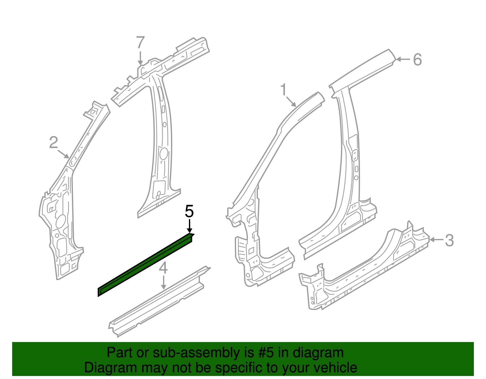 2015-2019 Hyundai Inner Rocker Inner Reinforced 65174-2W500 | OEM Parts ...