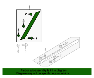 2012-2017 Hyundai Veloster Pillar Molding 86170-2V000 | OEM Parts Online