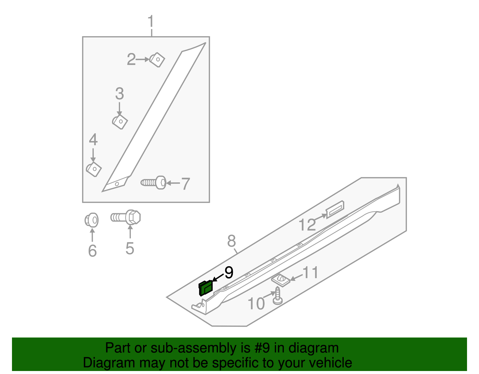 2005-2017 Hyundai Rocker Panel Molding Clip 87756-2E000 | Hamilton ...