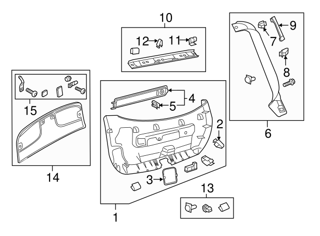 2012-2018 Audi Hardware Kit 4G8-898-283-B-DL2 | Audi USA Parts