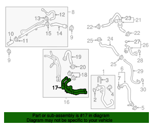 2011-2016 Volkswagen Touareg Hose Assembly 7P6-122-073-L | VW Parts Online