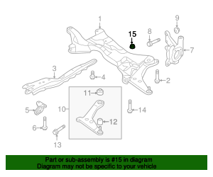 2008-2024 Mitsubishi Suspension Control Arm Nut MU000567 | Mitsubishi ...