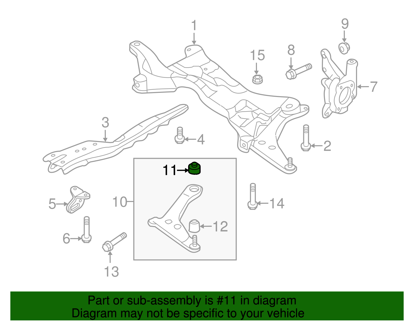 2007-2024 Mitsubishi Bushing 54570W000P | MitsubishiParts.com