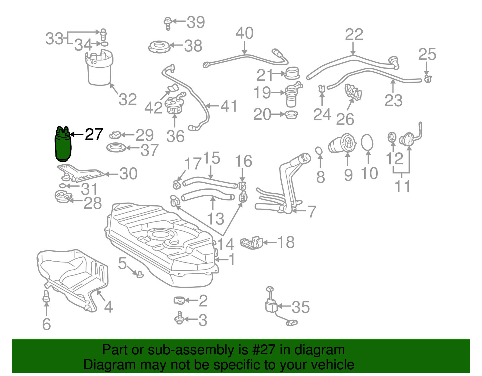 23221-21060 - Fuel Pump 2000-2006 Toyota | AutoNation Parts