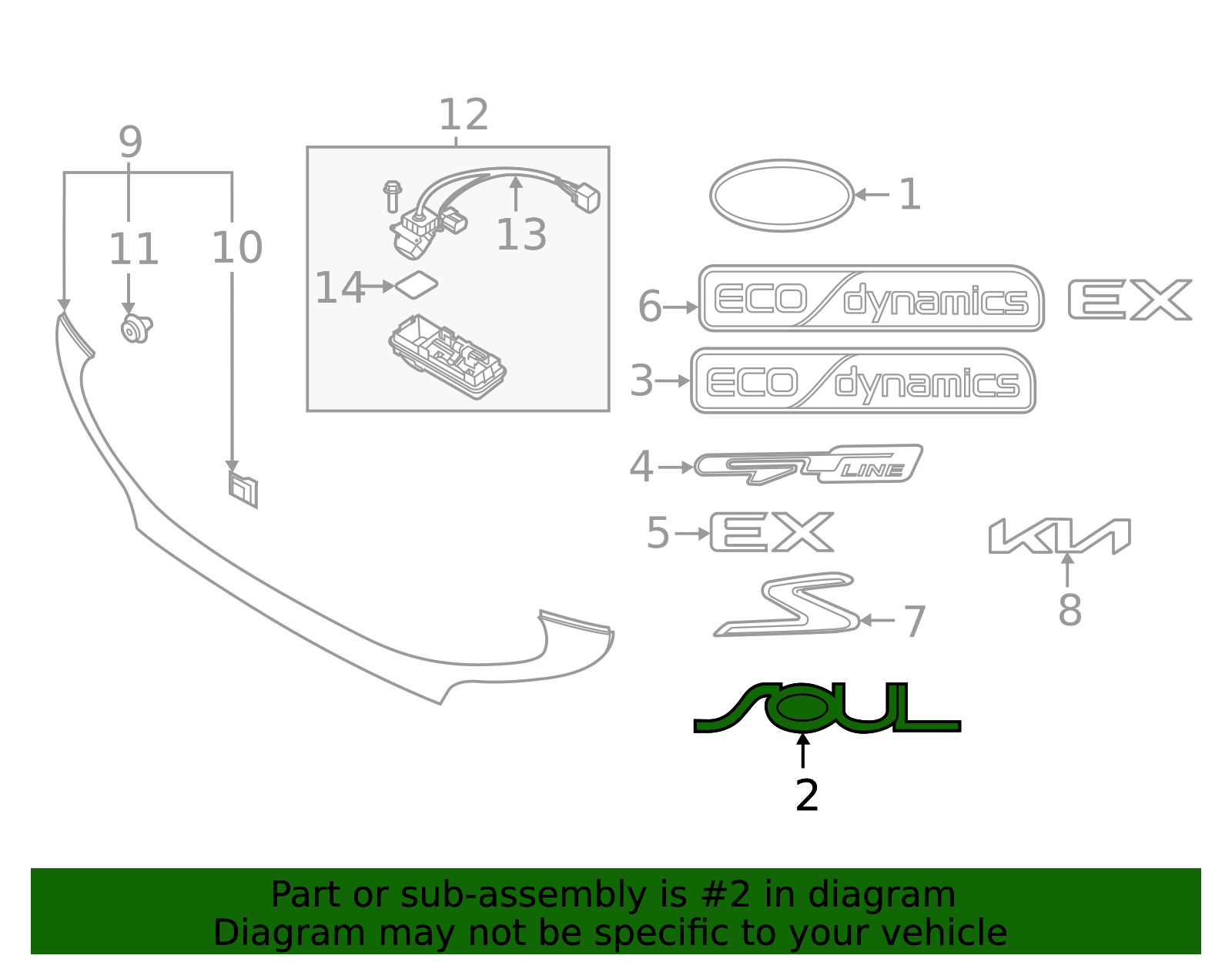 86310-K0AA0 - Hatch Emblem 2023-2025 Kia Soul | Kia.Parts Store