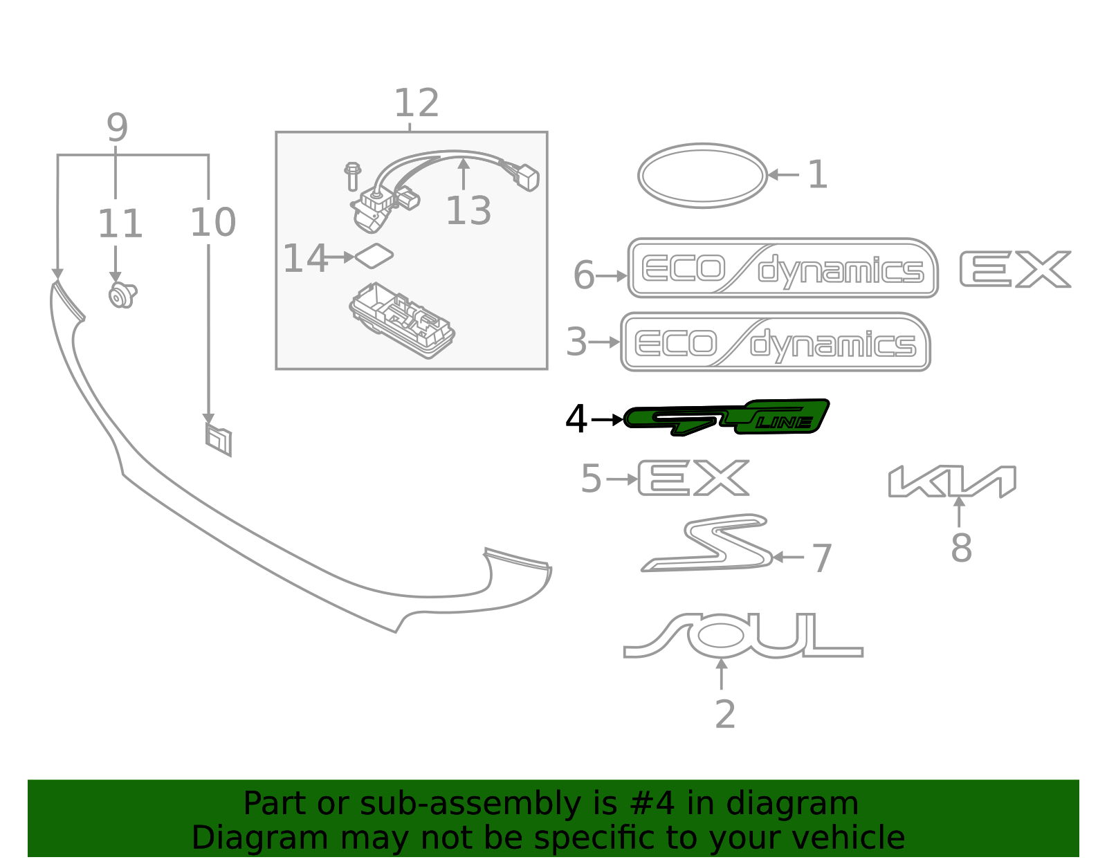 86315-K0AA0 - Hatch Emblem 2023-2025 Kia Soul | Kia.Parts