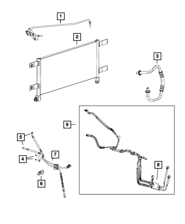 2014-2018 Ram 3500 Oil Cooler Pressure And Return Hose And Tube ...
