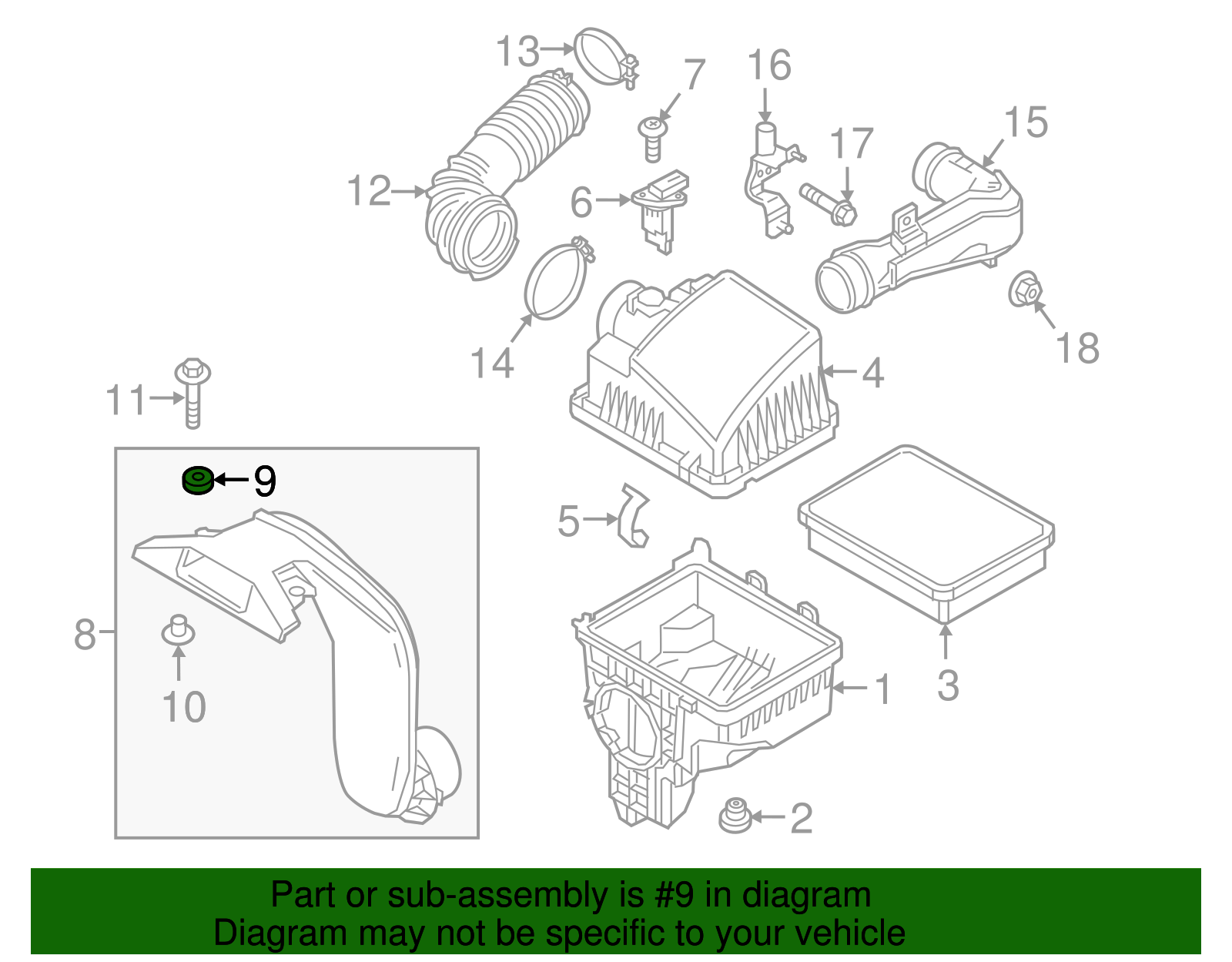 PE0213363 - Air Inlet Duct Insulator 2013-2024 Mazda | Mazda Wholesale ...