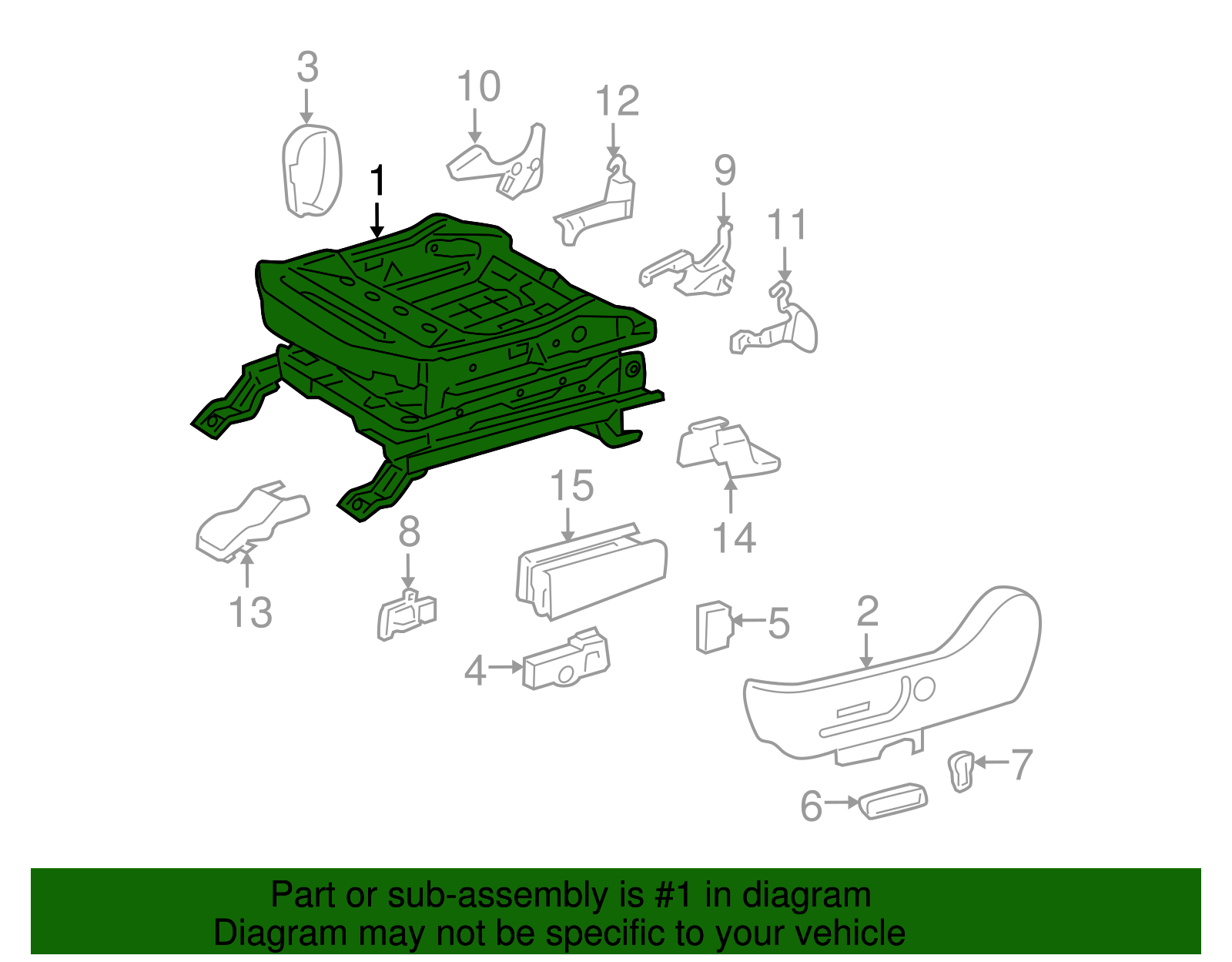 2014-2024 Toyota 4Runner Seat Adjuster 71620-35072 | Toyota San Diego Parts