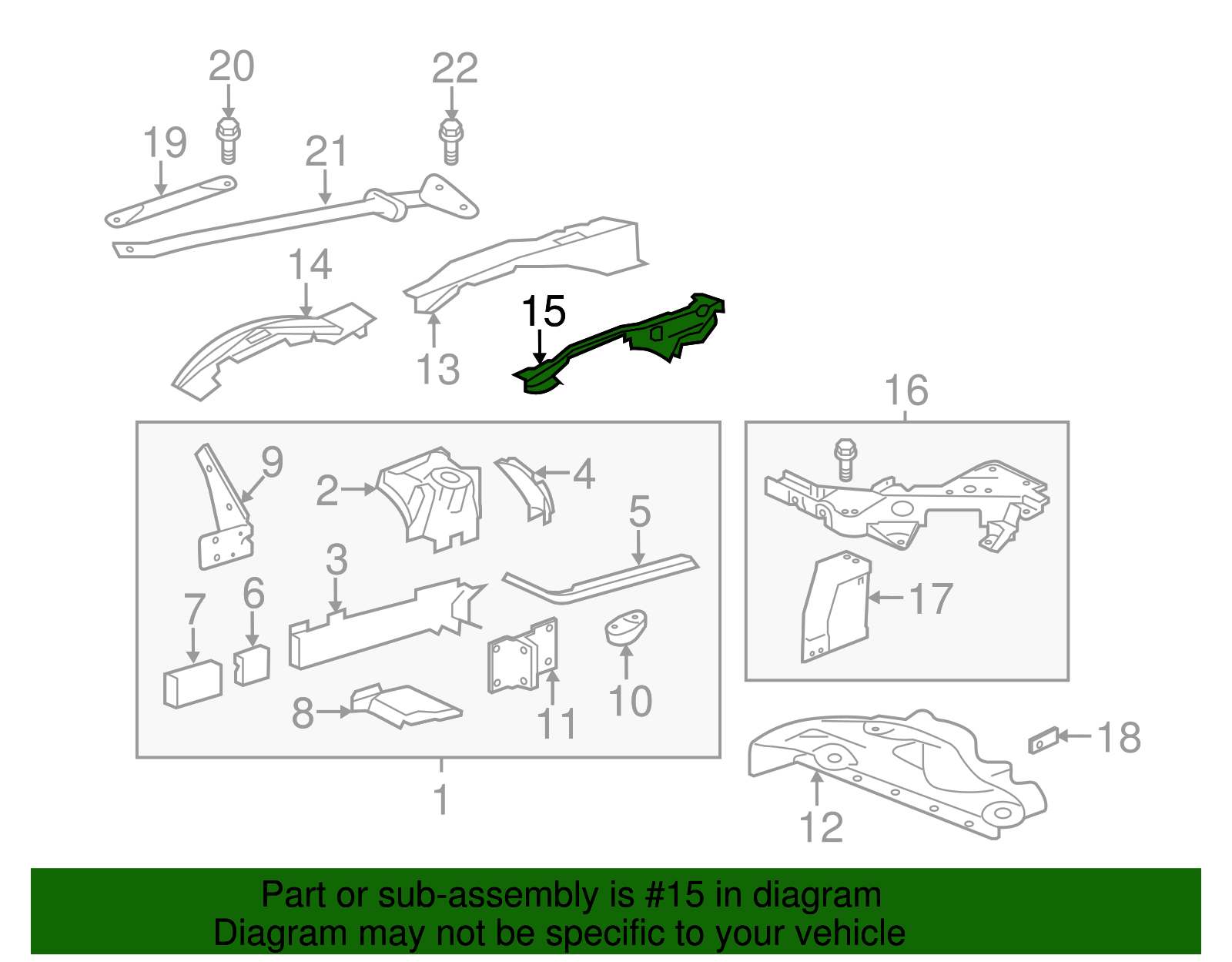 Genuine OEM Apron Reinforced Part# T2P1211 Fits 2014-2024 Jaguar F-Type ...