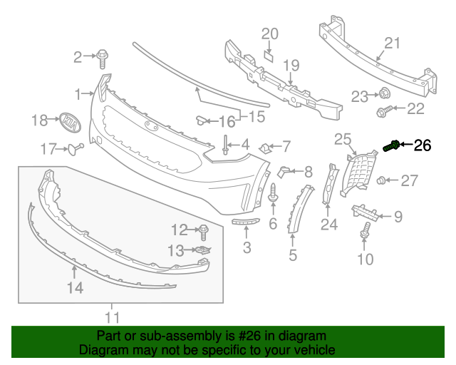 2014-2020 Kia OEM NEW 2014-2019 Kia Niro Forte Left Right Lower Bumper ...