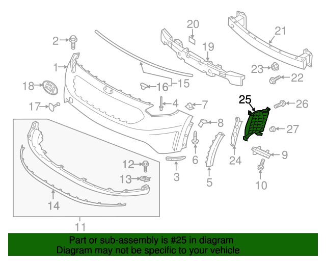 2017-2019 Kia Niro OEM NEW Kia Niro Wagon Air Duct-Front Bumper ...