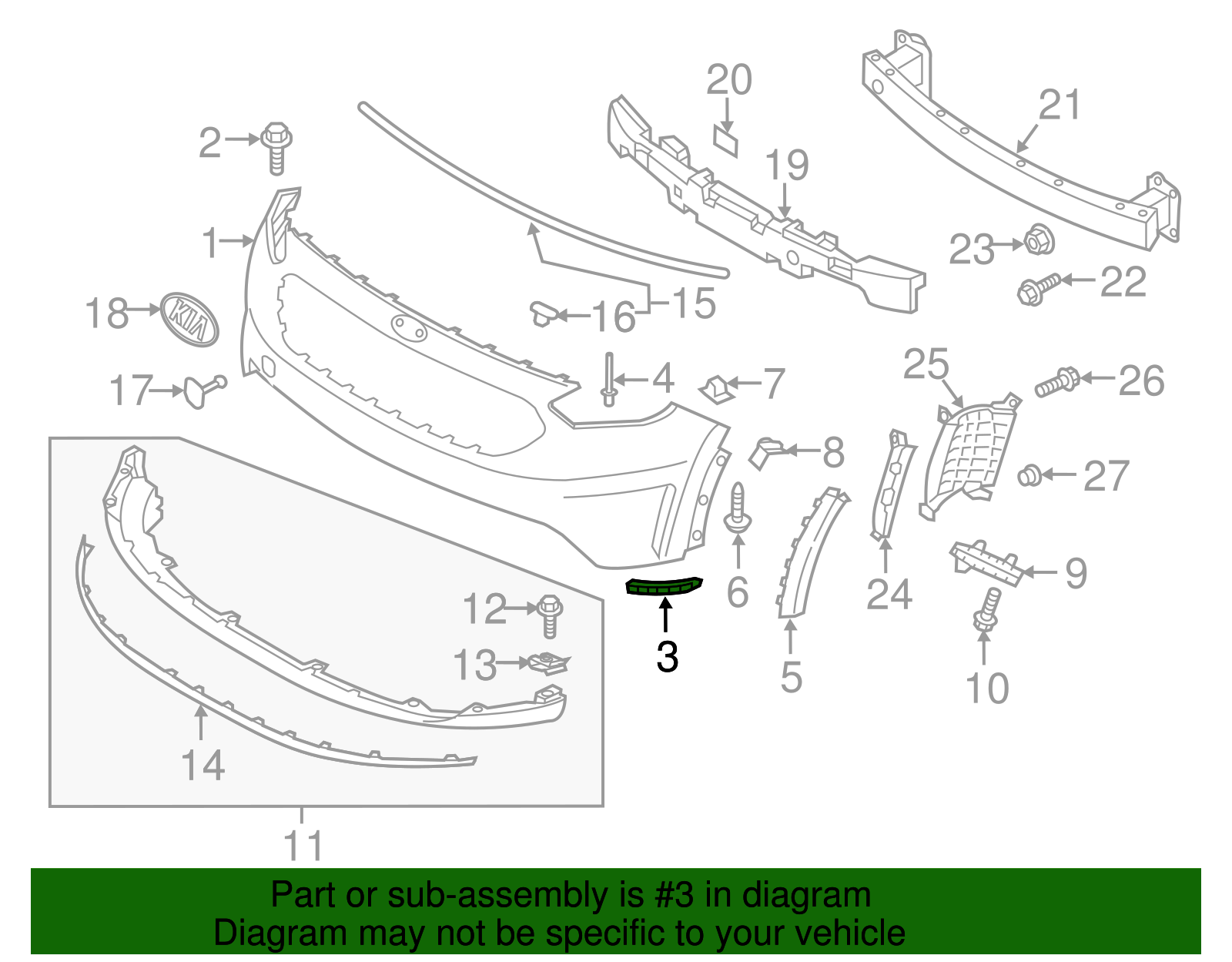 86552-G5000 - Upper Bracket 2017-2019 Kia Niro | Kia.Parts Store
