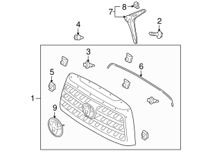 53100-0C210-E0 - Grille Assembly - 2008-2009 Toyota Sequoia | OEM ...