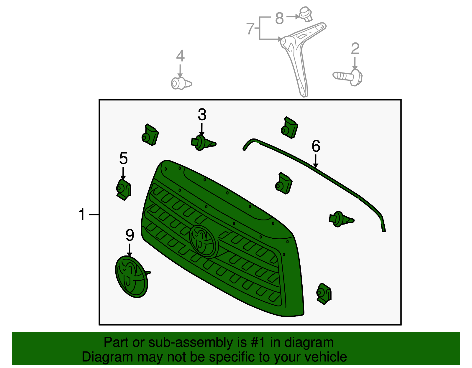 2008-2009 Toyota Sequoia Grille Assembly 53100-0C210-D0 | Smithtown ...