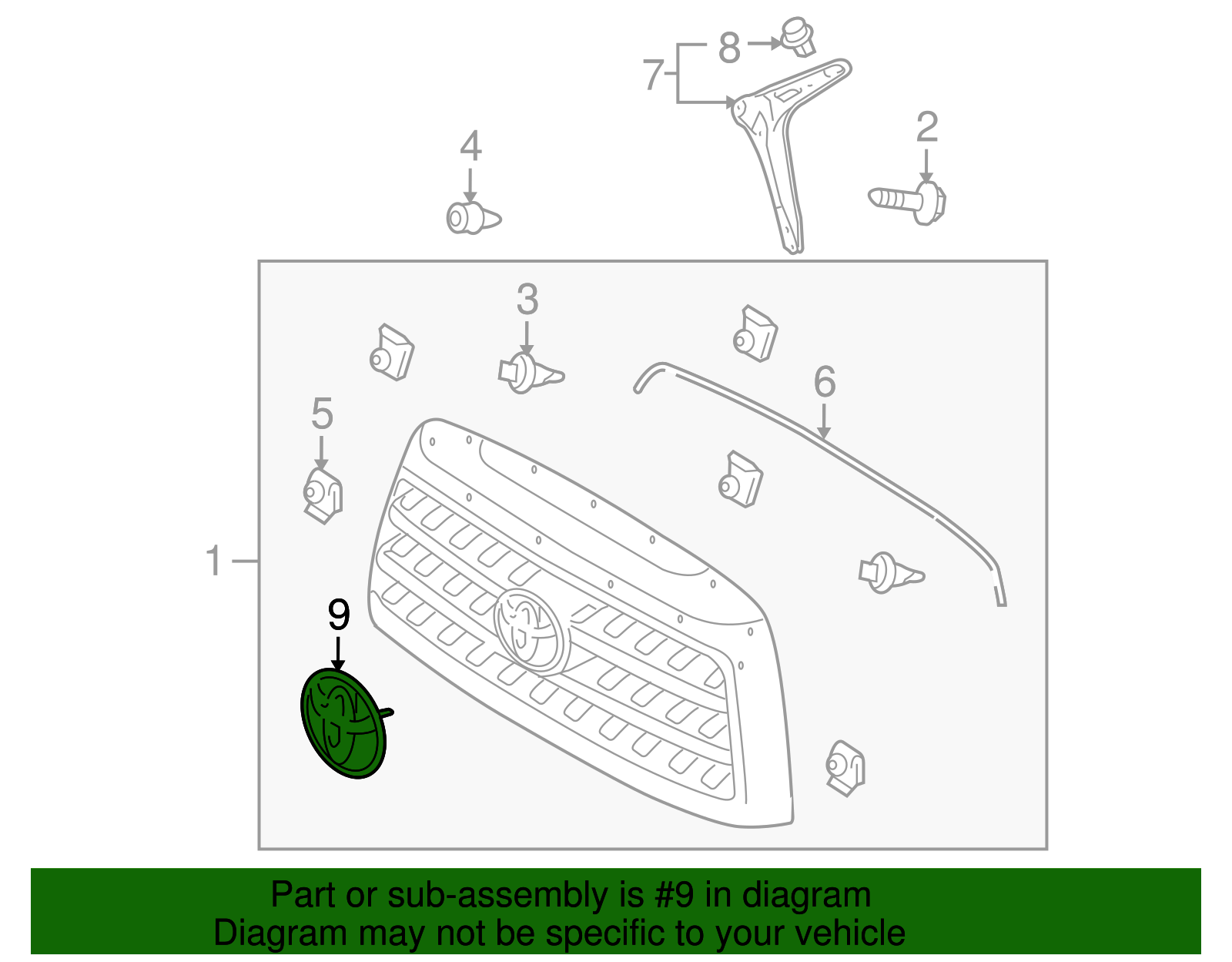 2007-2021 Toyota Front Grille Emblem Tundra Sequoia | Conicelli Toyota