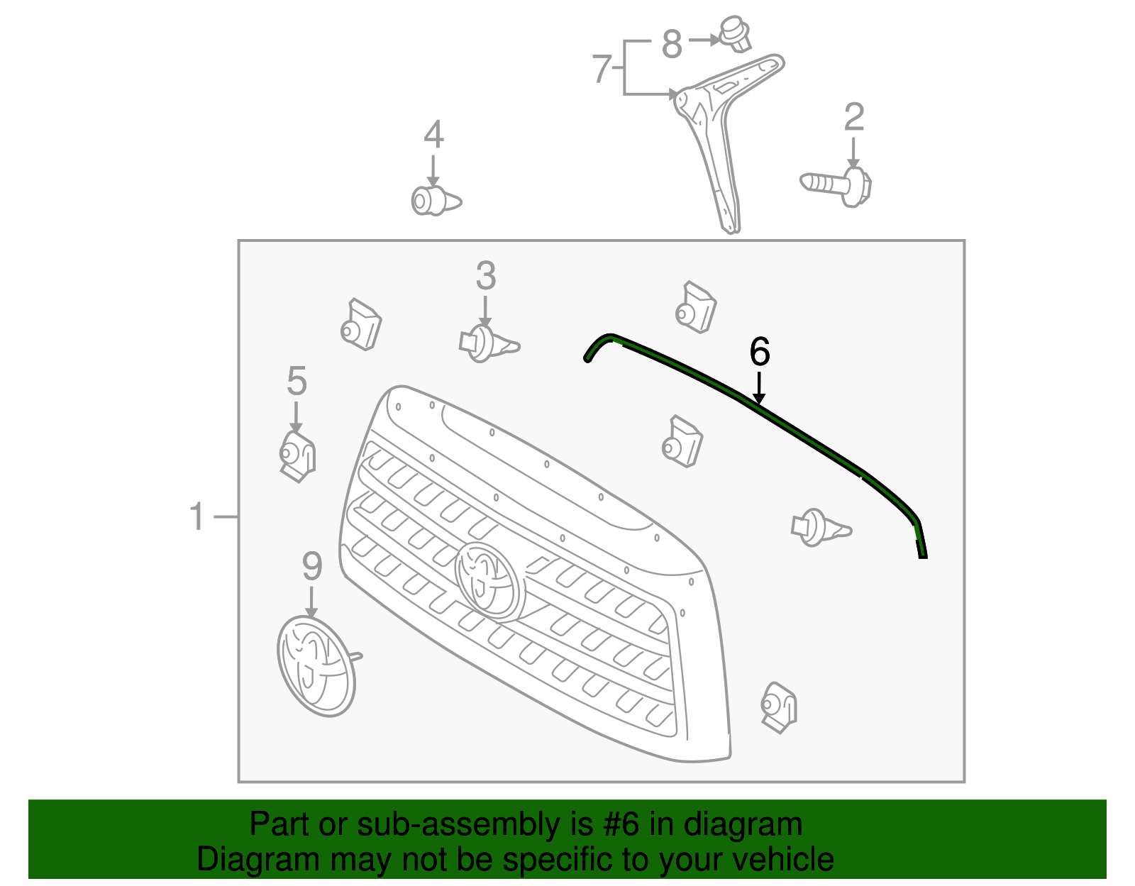 2008-2017 Toyota Sequoia Grille Guard 53119-0C050 | Toyota Parts Center