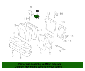 2011-2013 Toyota Corolla Headrest, Center 71960-12750-E1 | Toyota Parts ...