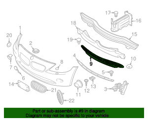 Genuine BMW 51-11-7-016-061 | Lower Grille | FREE Shipping on Most ...