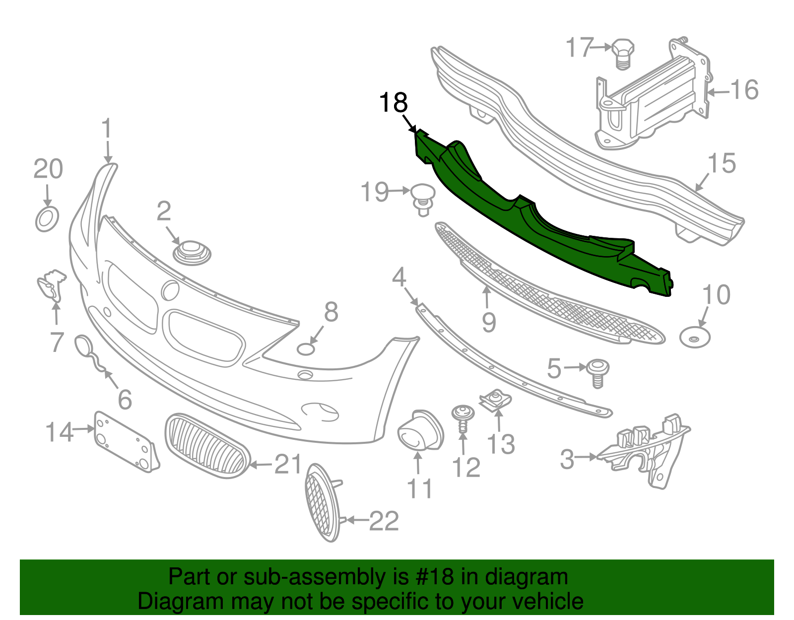 51647167487 - 2003-2008 BMW Z4 Energy Absorber (51-64-7-167-487) | BMW ...