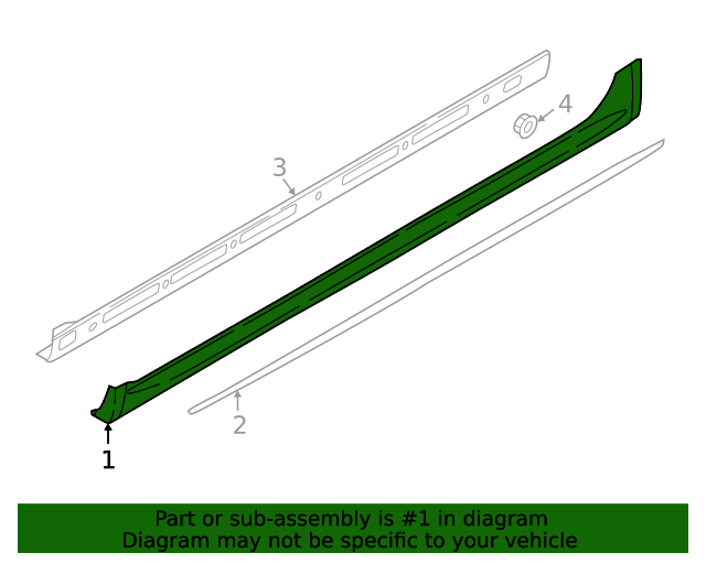 8W9-853-860-H-MX3 - Rocker Panel Guard 2020-2024 Audi A4 allroad ...
