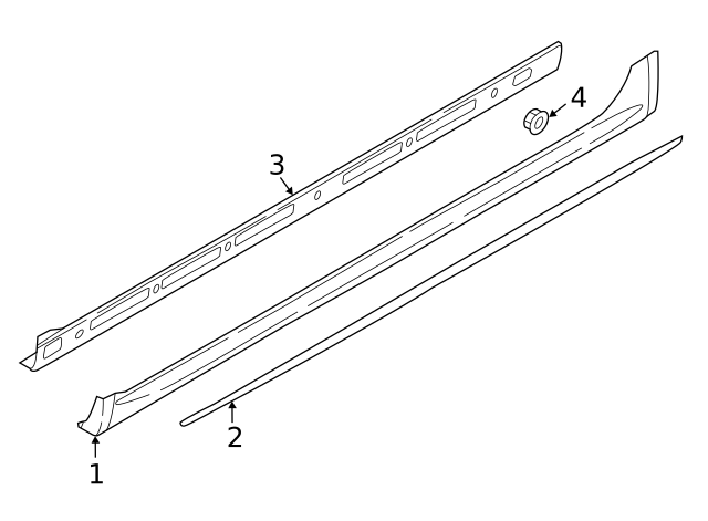 8W9-853-860-H-MX3 - Rocker Panel Guard 2020-2024 Audi A4 allroad ...