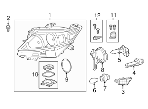 52134-0E020 - Headlight Bracket 2013-2015 Lexus | AutoNationParts.com