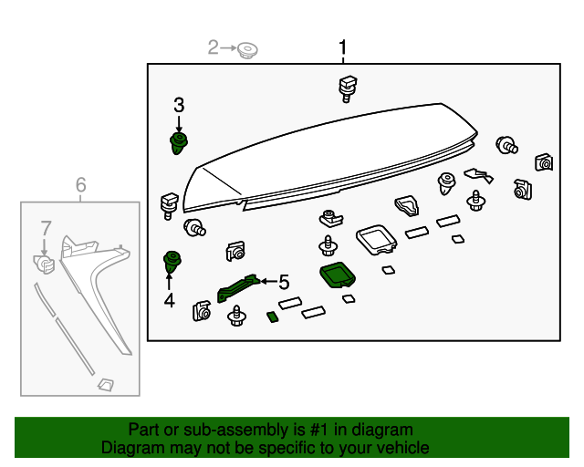 2015-2021 Lexus Spoiler Assembly 76085-78903-B2 | OEM Parts Online